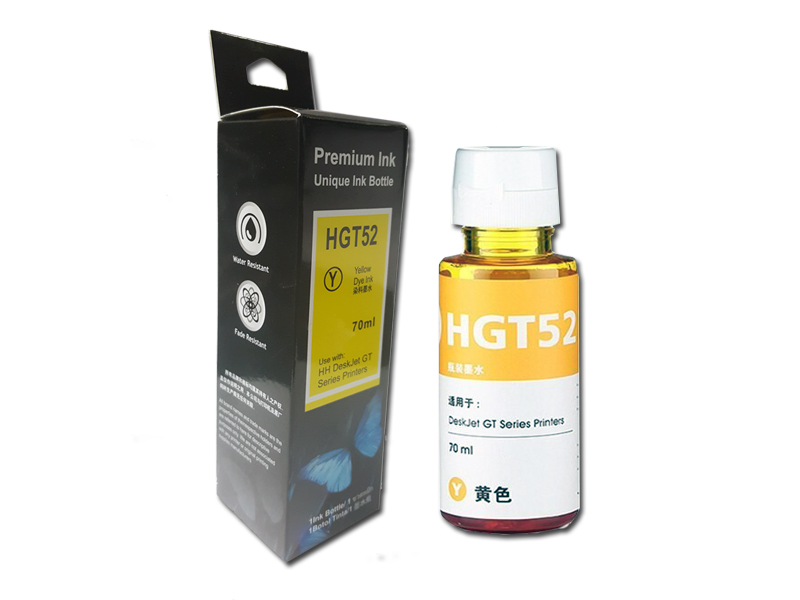 HP Refill Ink HGT 52 Yellow 70ML for HP DeskJet GT Series Printers ...